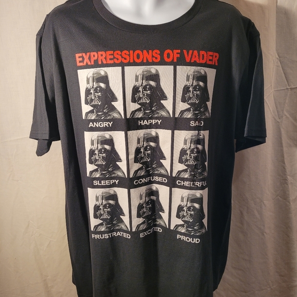 Disney Lucasfilms | Shirts | Star Wars Expressions Of Darth Vader Tee ...